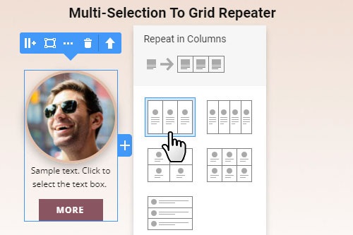 How to convert the multiple selection to the Grid Repeater element - Nicepage Help Center