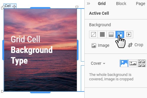 How to use different Background Types for a Grid Cell - Nicepage Help ...