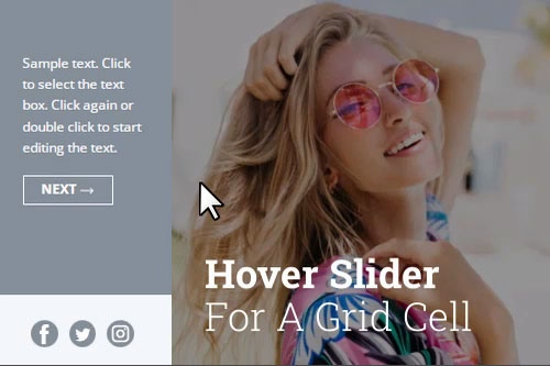 How to add the Hover Slider Animation to a Grid Cell - Nicepage Help Center