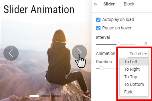 How to change the Animation Effect for A Slider on a web page ...