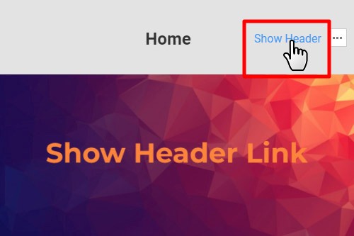 How to show the Hidden Header in the web page editor - Nicepage Help Center