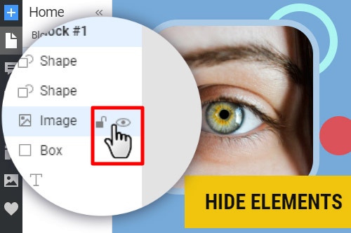 How to hide Elements In the Outline - Nicepage Helpcentrum