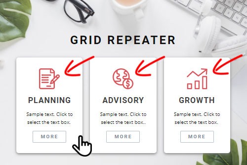 How to use the Grid Repeater element on websites - Nicepage Help Center