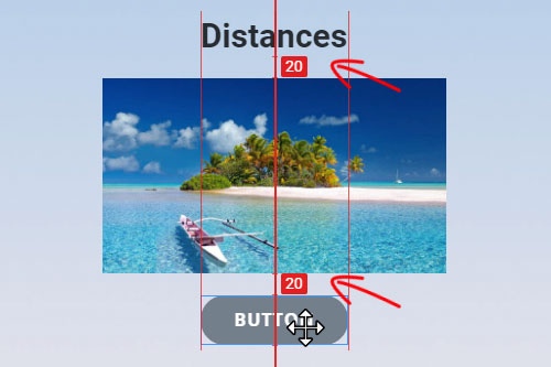 How To See Distances Between Elements in Visual Page Editor - Nicepage ...