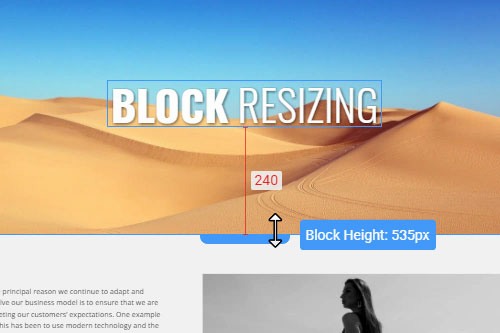 How to resize Blocks visually with the web page editor - Nicepage Help ...