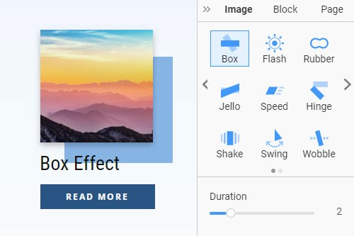 How to use the Box animation on scroll - Nicepage Help Center