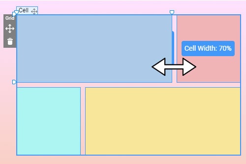 How to resize Grid Cells in web blocks - Nicepage Help Center