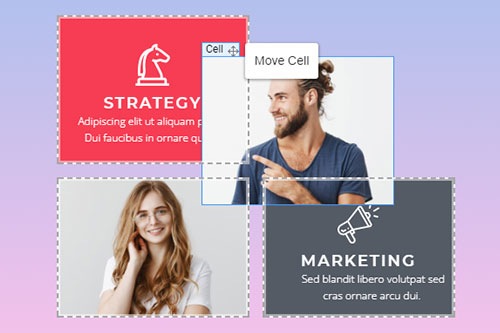 How to move Grid Cells in a web block - Nicepage Help Center