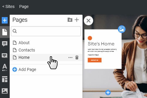 How to use Pages Panel to manage website pages - Nicepage Help Center
