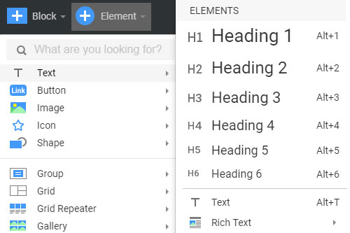 How to use Design Elements while making a web page - Nicepage Help Center